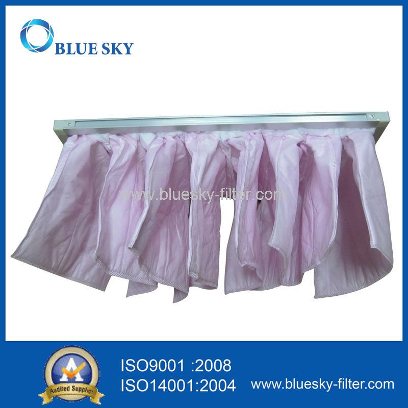595*595*600mm F7 Efficiency Synthetic Fiber Pocket Filter Bags from ...