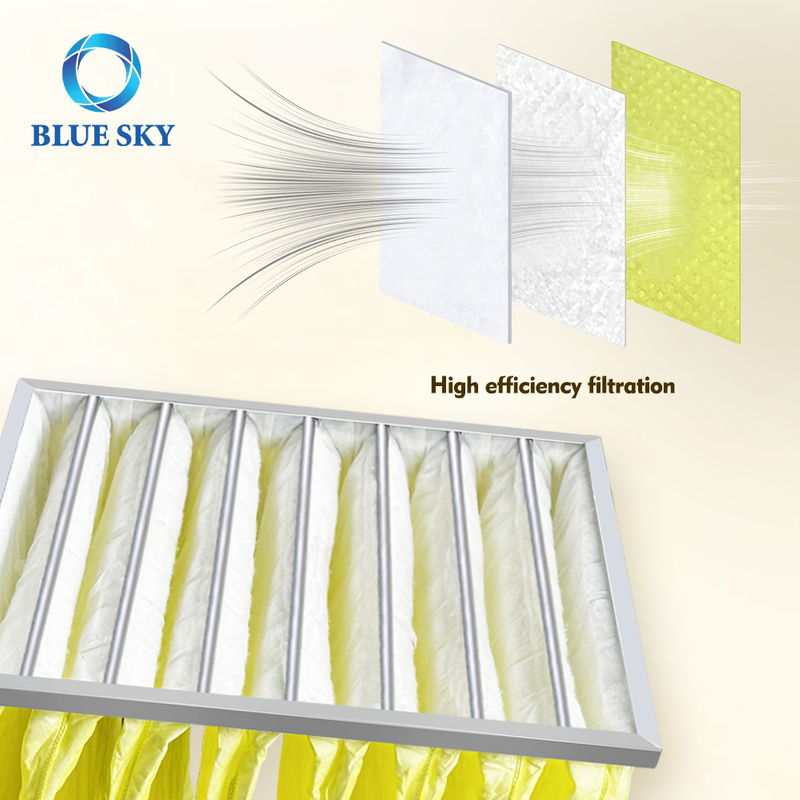 592*592*550mm HVAC Pocket Filter F5 F6 F7 F8 F9 from China manufacturer ...